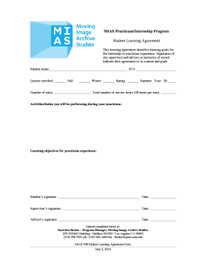 Fillable Online Learning Agreement.docx Fax Email Print - pdfFiller