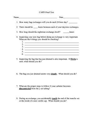 Fillable Online CAPD Final Test - International Society for Peritoneal ...