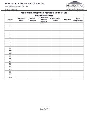 Fillable Online MFG Condo Project Questionnaire.pdf Fax Email Print ...