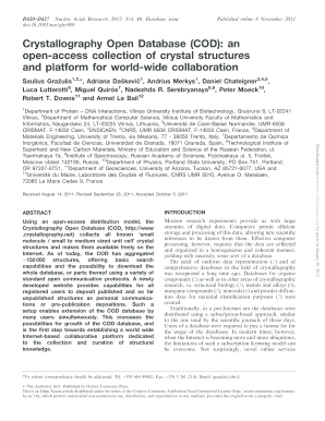 Fillable Online Crystallography Open Database (COD): an open-access ...
