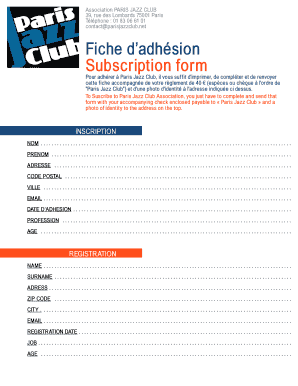 Fillable Online Fiche d'adh sion Subscription form - LMDE Fax Email ...