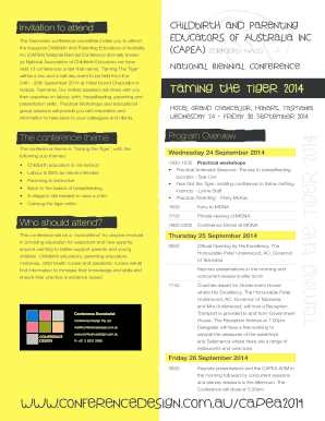 Fillable Online Taming the Tiger 201 - Conference Design Fax Email ...