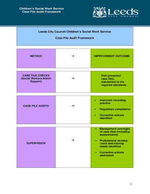 Fillable Online Case File Audit Framework - Leeds Children's Social ...