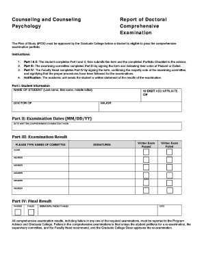 Fillable Online Counseling and Counseling Report of Doctoral Psychology ...