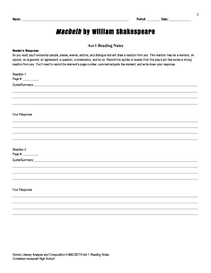 Fillable Online Macbeth by William Shakespeare - WordPress.com Fax ...