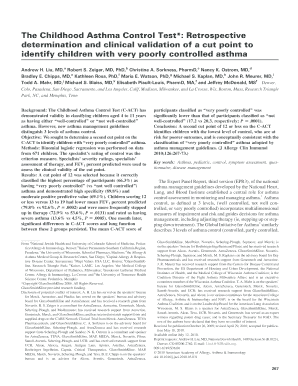 Fillable Online The Childhood Asthma Control Test*: Retrospective Fax ...