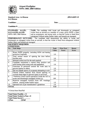 Fillable Online 2 Rescue JPR #ARFF19 Candidate: Date: Candidate #: TASK ...