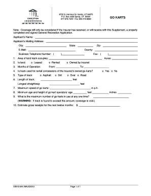 Fillable Online Go-karts Supplement Fax Email Print - pdfFiller