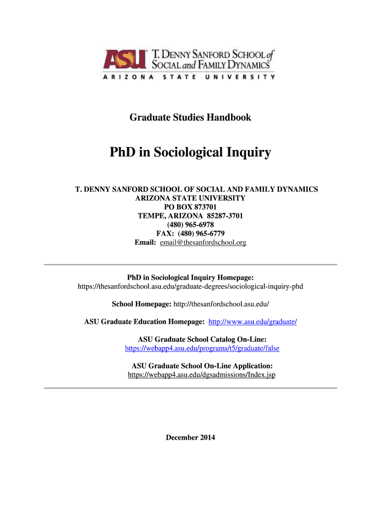 Fillable Online PhD in Sociological Inquiry Fax Email Print - pdfFiller
