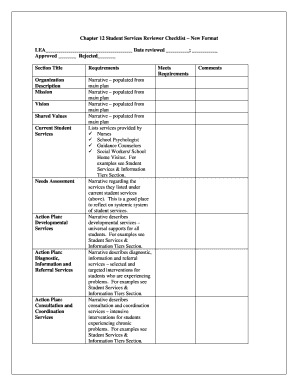 Fillable Online 21stcclc Chapter 12 Student Services Reviewer Checklist ...