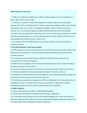 Fillable Online APEC Business Travel Card Fax Email Print - pdfFiller