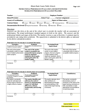 Fillable Online Administrator Summative Performance Evaluation Form ...
