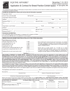 Fillable Online 13 MA BP Contract 121112.indd - Equine Affaire Fax ...