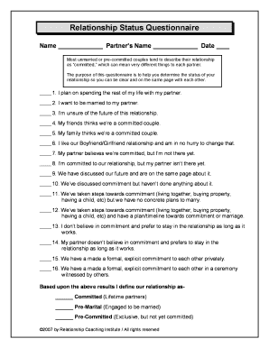 Fillable Online Relationship Status Questionnaire - bgetrcimediabbcomb ...