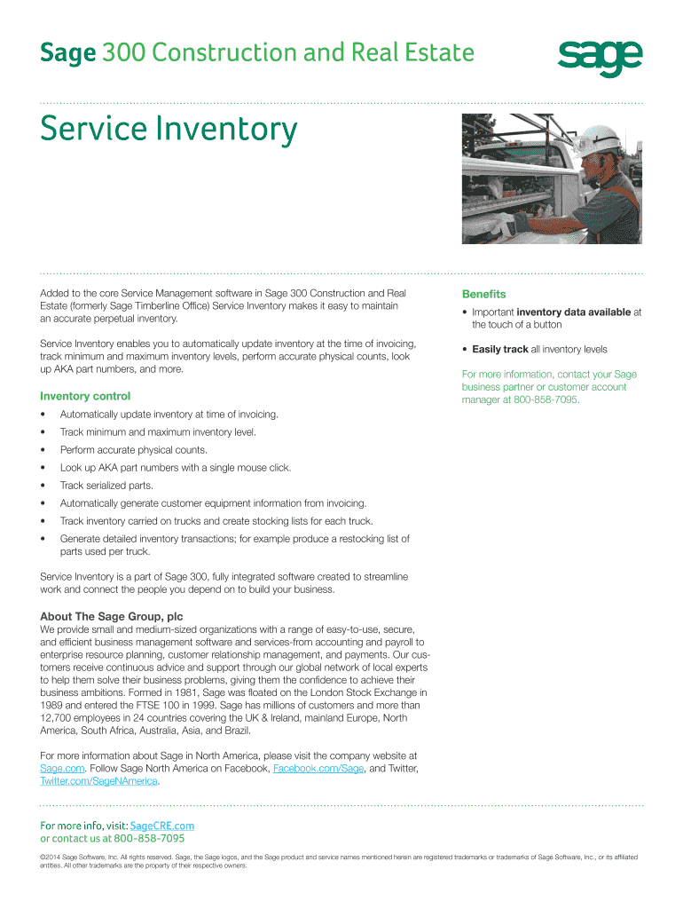 Fillable Online Service Inventory Fax Email Print - pdfFiller