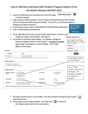 Fillable Online How to Retrieve Individual MAP Student Progress Reports ...