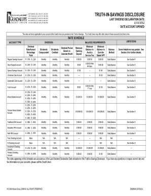 Fillable Online LAST DIVIDEND DECLARATION DATE DATE ACCOUNT OPENED RATE ...