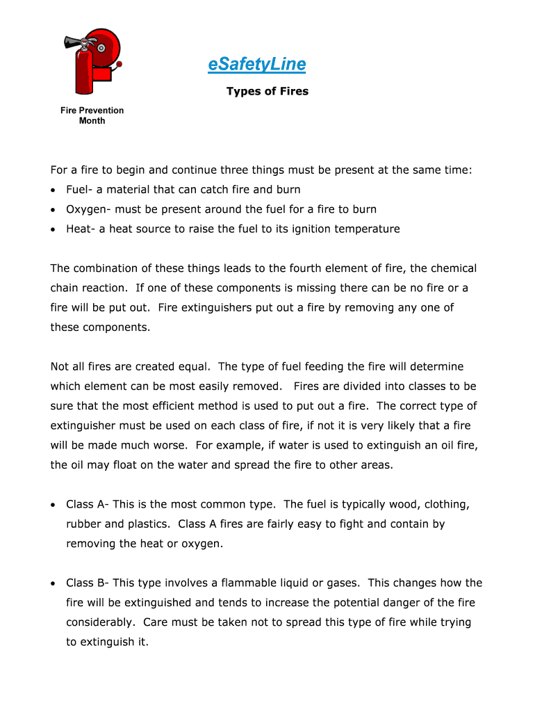 Fillable Online Types of Fires Fax Email Print - pdfFiller