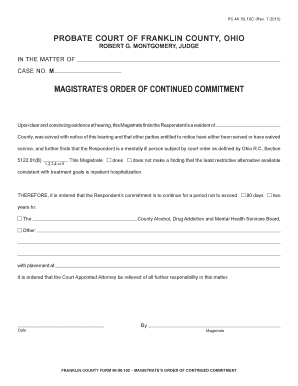 Fillable Online Proposed Magistrate's Order of Continued Commitment Fax ...