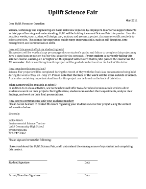 Fillable Online uplifths Uplift Science Fair - Uplift Community High ...