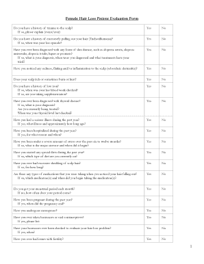 Fillable Online Female Hair Evaluation Form.pages Fax Email Print ...