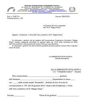 Compilabile Online cittadellascuola 192 FONDAZIONE ACS lettera ai ...