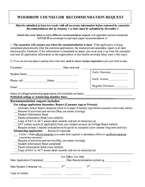 Fillable Online COVER SHEET for Counselor Recommendationsdocx Fax Email ...