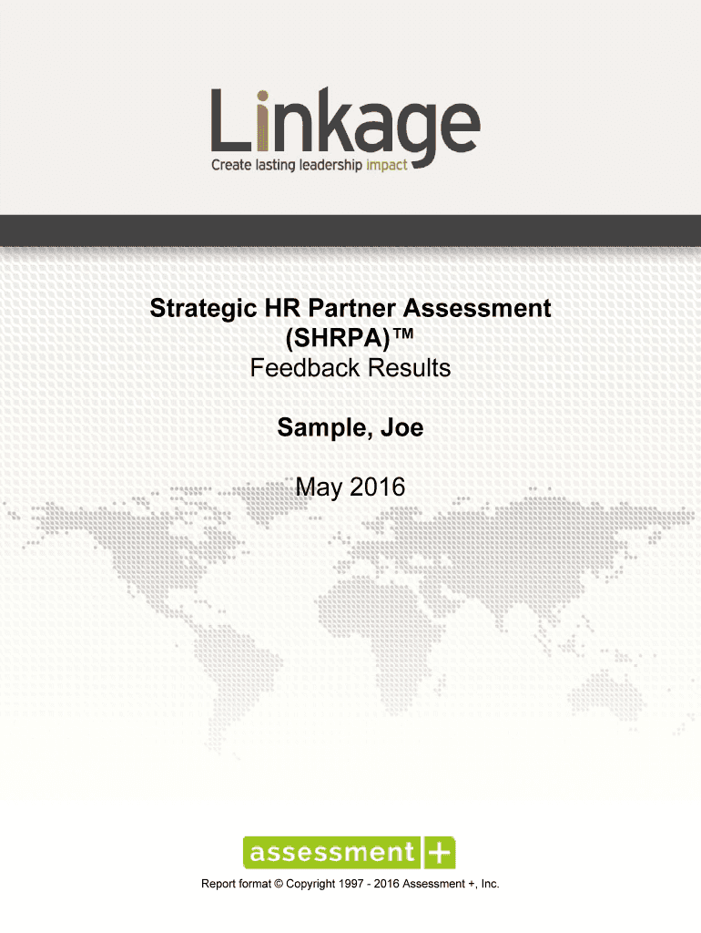 Fillable Online Strategic HR Partner Assessment Fax Email Print - pdfFiller
