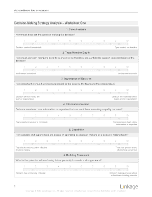 Fillable Online Decision-Making Strategy Analysis - Linkage, Inc. Fax Email Print - pdfFiller
