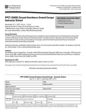 Fillable Online leti missouri PPCT (GAGE) - Law Enforcement Training ...