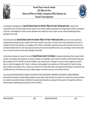 Fillable Online secondchancecenter Second Chance Center For Animals ...