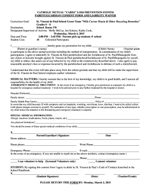 Fillable Online school saintvdp CATHOLIC MUTUAL "CARES" LOSS PREVENTION ...