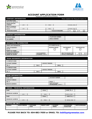 Fillable Online ACCOUNT APPLICATION FORMfinaldocx Fax Email Print ...