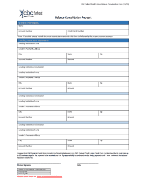 Fillable Online cbcfcu Balance Consolidation Request - CBC Federal ...