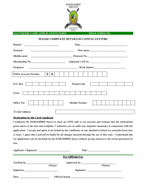 Fillable Online MOBILE PHONE BANKING APPLICATION FORM - Harambee Fax ...