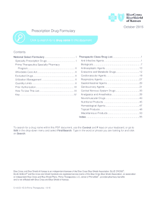 Fillable Online Blue Cross and Blue Shield of Kansas National Select ...
