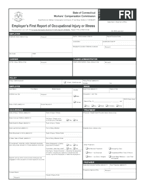 Fillable Online Employers First Report of Occupational Injury or Illness Fax Email Print - pdfFiller