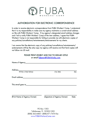 Fillable Online Authorization for authorization for electronic ...