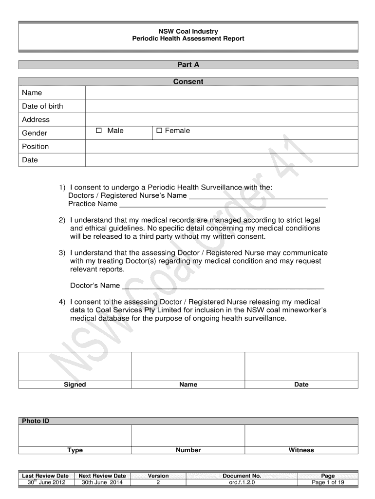 Fillable Online Part A Consent Name Date of birth Address Gender Male Female ... Fax Email Print ...