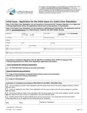 Fillable Online 11 a Cabin crew qualifications and related attestations ...