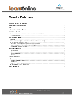 Fillable Online Moodle Database Fax Email Print - pdfFiller