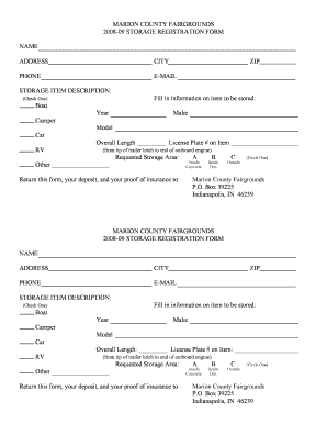 Fillable Online marioncountyfair 2008-09 storage reg form.doc Fax Email ...
