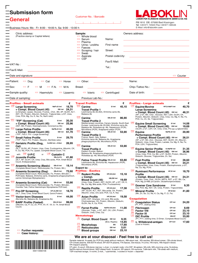 Fillable Online laboklin Scraping hair - laboklin Fax Email Print ...