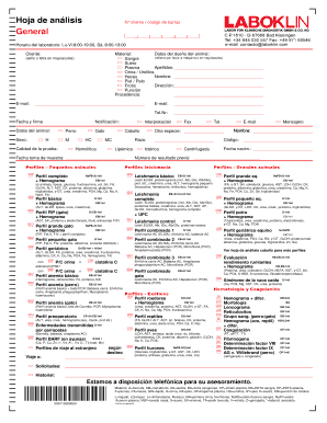 Fillable Online laboklin Estamos a disposicin telefnica para su ...
