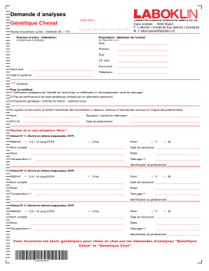 Remplissable En Ligne laboklin ua genetik pfd f chf - laboklin Fax ...