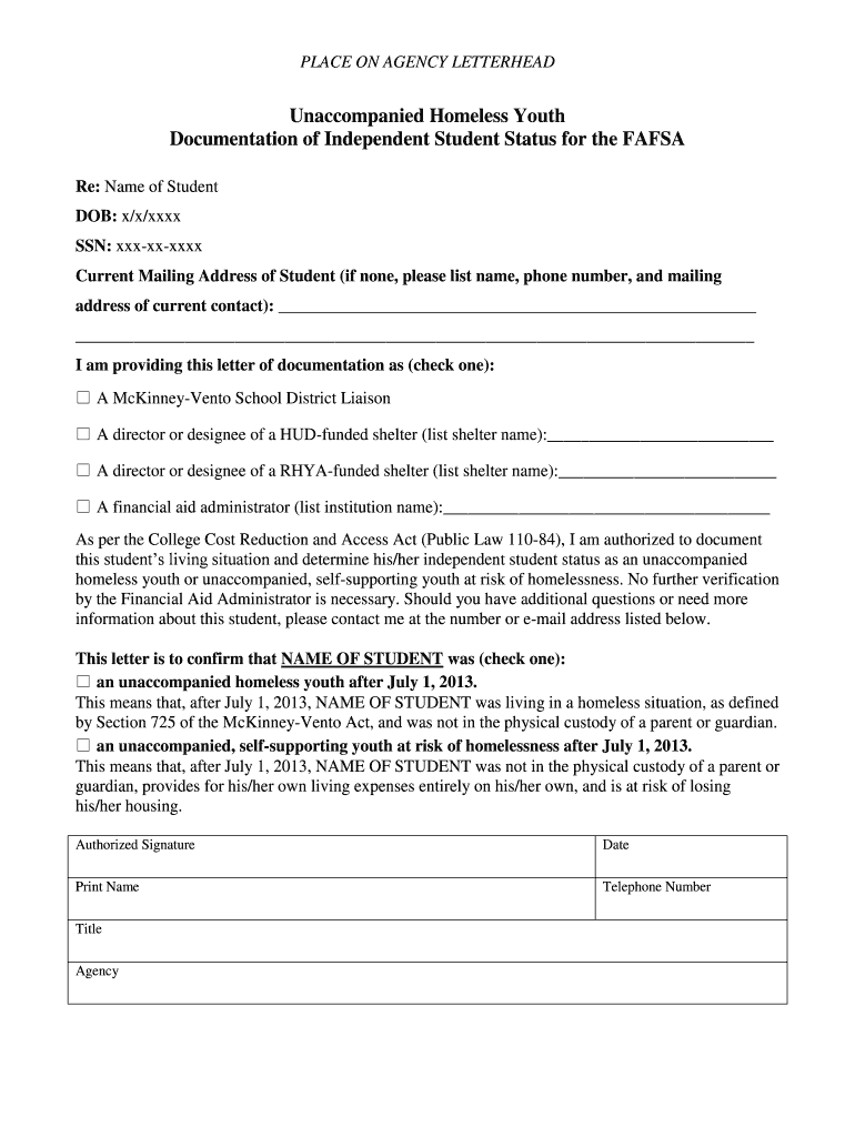 Fillable Online homelessfund Sample determination form - Homeless ...