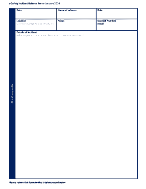 Fillable Online help bungayhigh co E-Safety Incident Referral Form Date ...