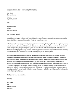 Fillable Online ncap membershipsoftware Sample Invitation Letter ...