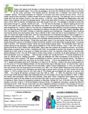 Fillable Online saintpatrickparisherie A FAMILY PERSPECTIVE: Jesus was ...