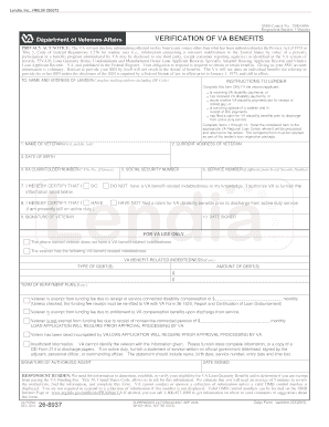 Fillable Online VA bFormb 26-8937 bVerificationb of VA Benefits ...